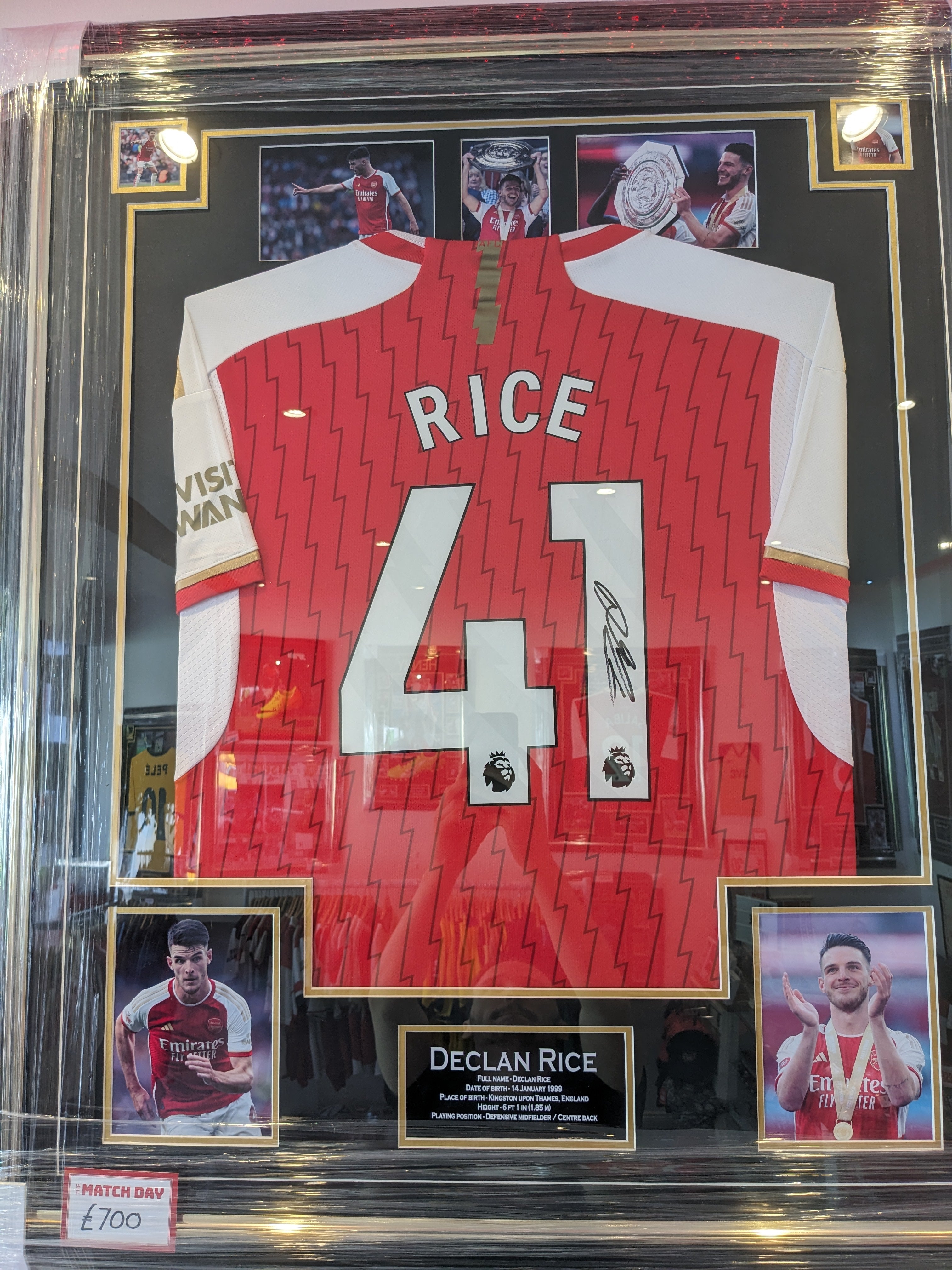 Signed Declan Rice Arsenal Shirt - Framed – The Match Day Shop