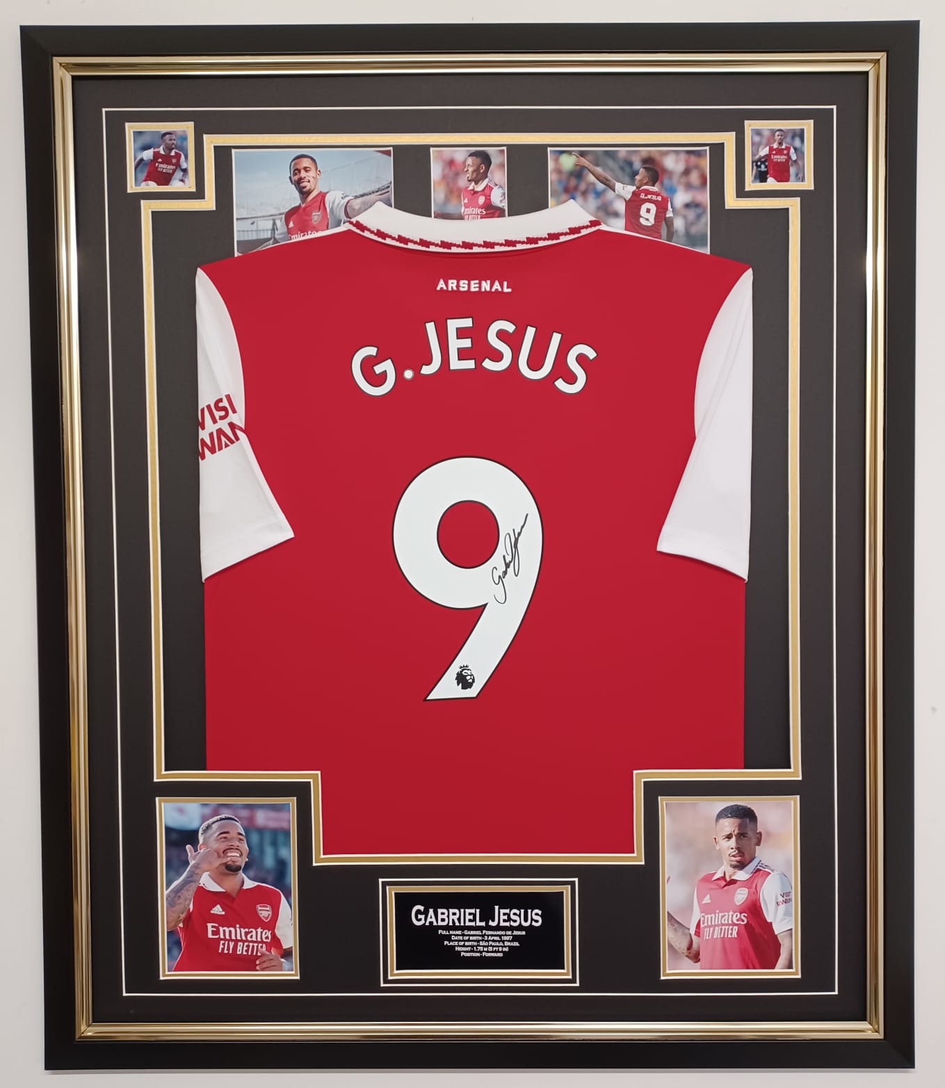 G.Jesus Signed Shirt - Arsenal Football Gifts & Memorabilia – The Match ...